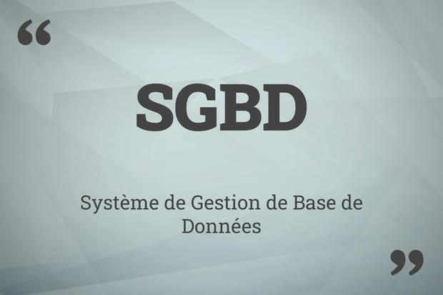 Que veut dire SGBD
