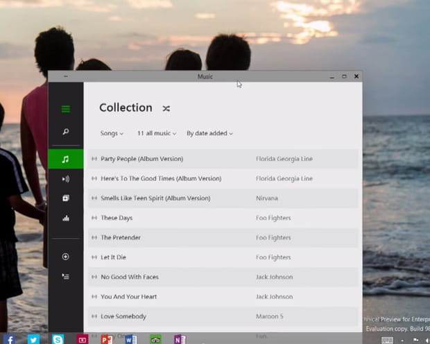 Des apps modernes qui s'ouvrent sur le desktop