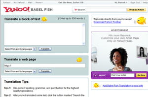 1ere : Yahoo Babel Fish, + 375 %