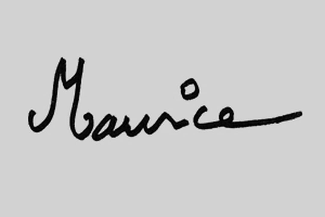 Madame Maurice, 28 ans, signature centrée et éloignée du texte