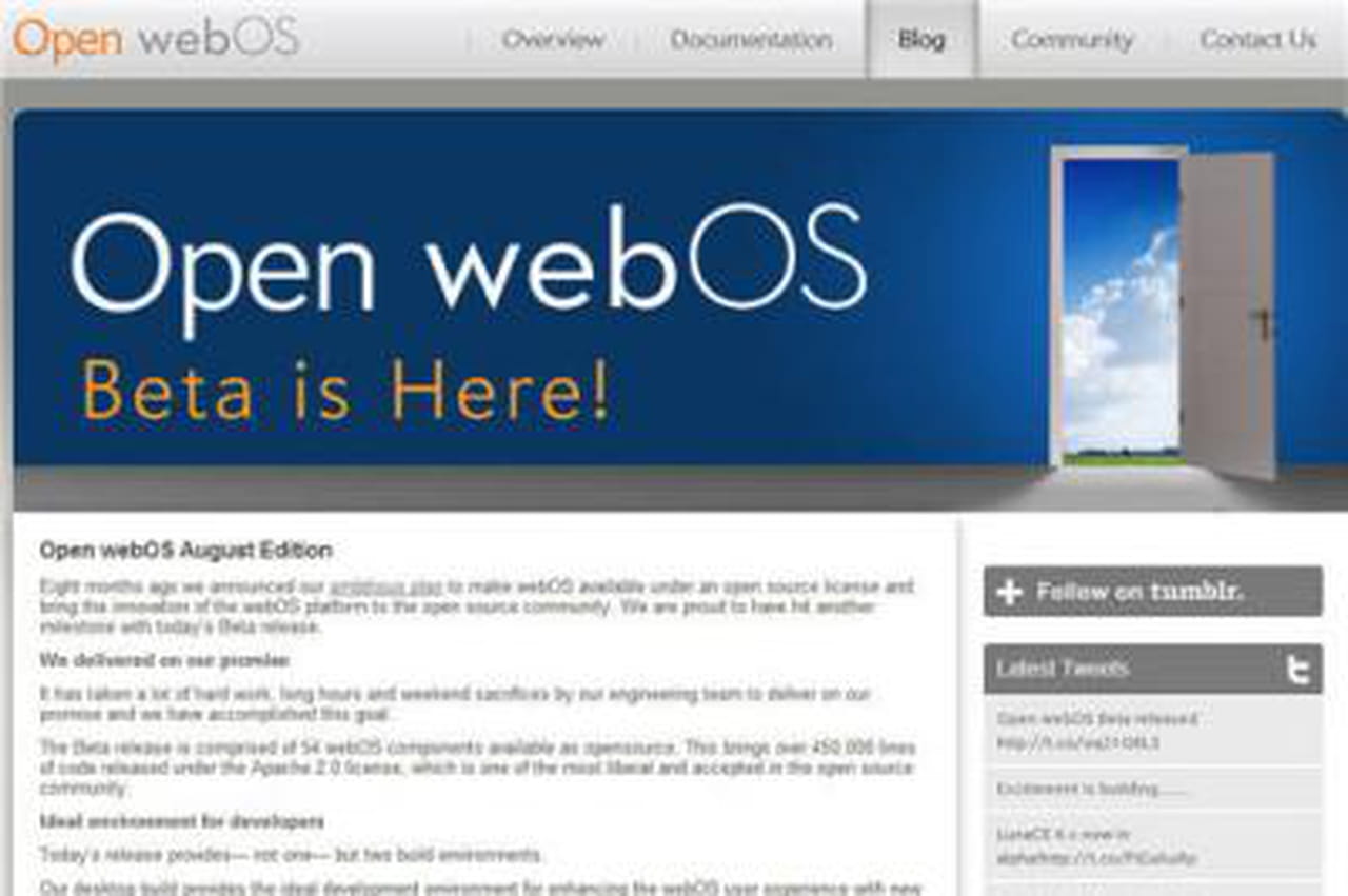 WebOS proposé en Open Source par HP
